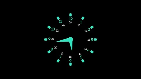 Isolated Animated Clock Face Showing Ana... | Stock Video | Pond5