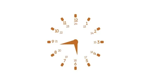 Isolated Animated Clock Face Showing Ana... | Stock Video | Pond5