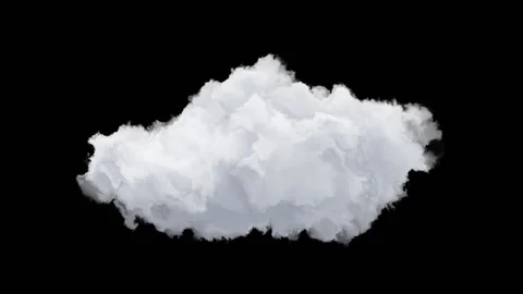 Isolated cloud on transparent background... | Stock Video | Pond5