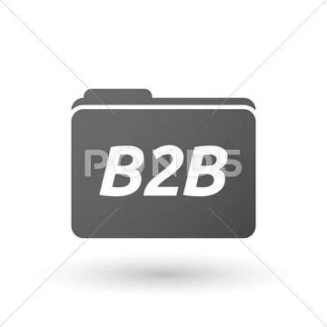 Isolated folder icon with the text B2B ~ Clip Art #64884231