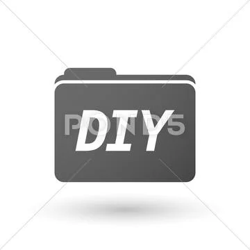 Isolated folder icon with the text DIY: Graphic #64884241