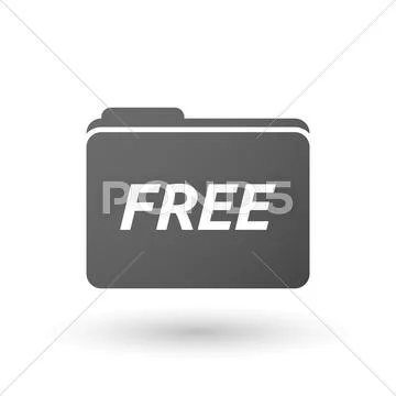 Isolated folder icon with the text FREE: Royalty Free #64884222