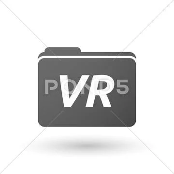 Isolated folder icon with the virtual reality acronym VR: Royalty Free ...
