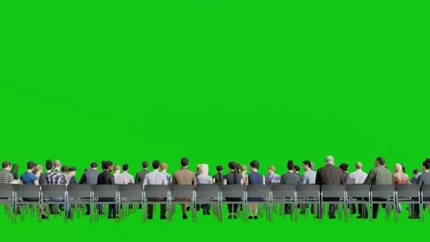 Isolated group of audience sitting on ch... | Stock Video | Pond5