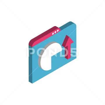 Isolated increase arrow and website vector design ~ Clip Art #122457363