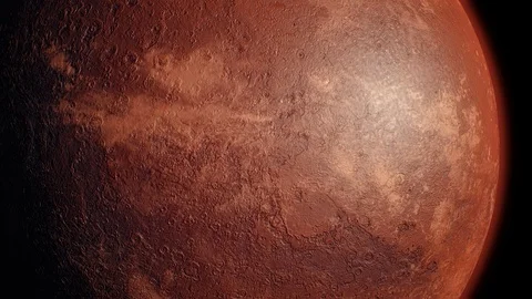 Isolated Mars Planet on black screen. Th... | Stock Video | Pond5