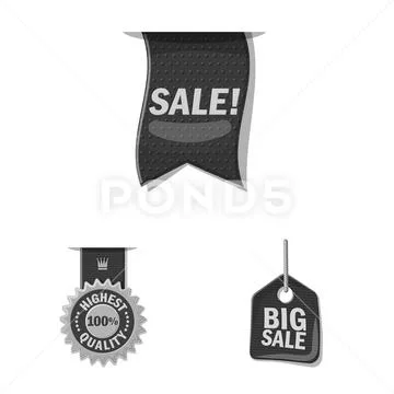 Isolated object of emblem and badge logo. Set of emblem and sticker ...