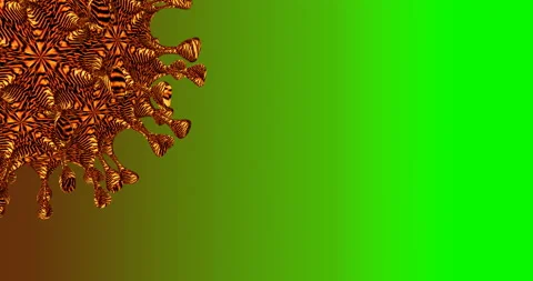 An isolated tiger virus cell on a green ... | Stock Video | Pond5