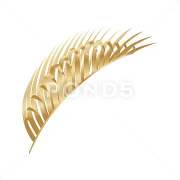Isolated tropical gold leaf vector design Illustration #121286528