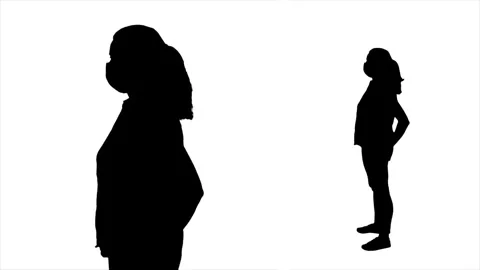 Woman Face Profile Silhouette Stock Video Footage | Royalty Free Woman ...