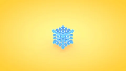 Isometric cube atom array animation, 3D ... | Stock Video | Pond5