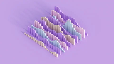 Isometric data graphs seamless loop 3D r... | Stock Video | Pond5