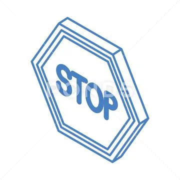 Isometric repair construction stop sign board work tool and equipment ...