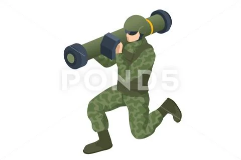 Isometric Special Forces Soldier Police, Swat Team Member. Army Soldier ...