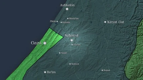 ISRAEL, 2023 OCTOBER - Map of Sderot, Is... | Stock Video | Pond5