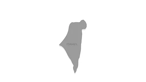 Israel animated map with alpha channel. | Stock Video | Pond5