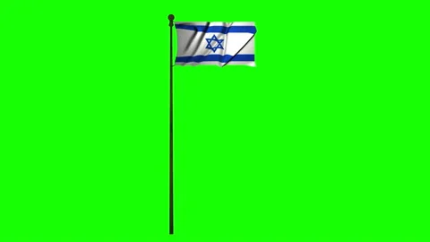 israel Animation Flag Animation Green Sc... | Stock Video | Pond5