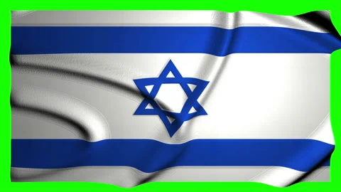 israel Animation Flag Animation Green Sc... | Stock Video | Pond5