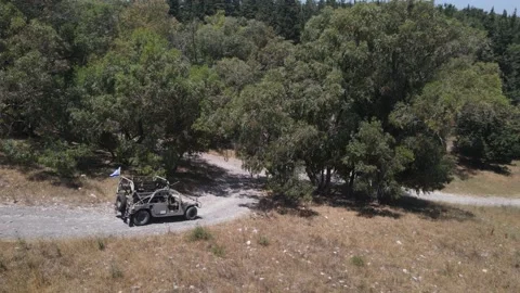 Israel Army squad soldiers on Humvee veh... | Stock Video | Pond5