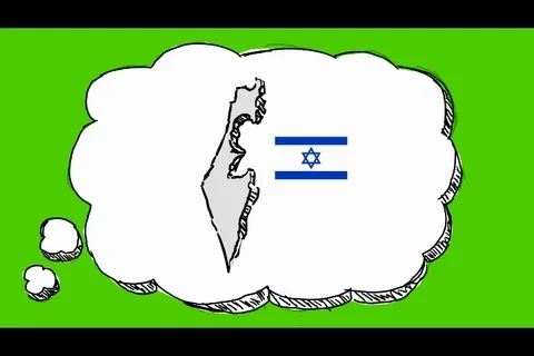 Israel - Hand-Drawn Animation - Thinking... | Stock Video | Pond5