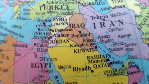 Israel Lebanon border and Syria Iran and... | Stock Video | Pond5