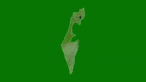 Israel map - cartoon. Border. Satellite. | Stock Video | Pond5