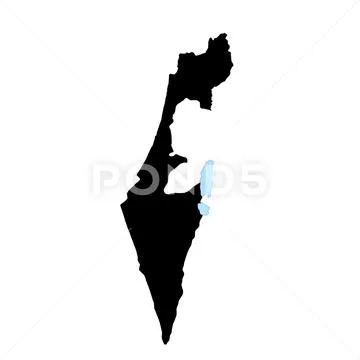 Israel map - filled hand-drawn map Illustration #130382848