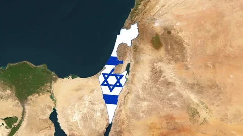 Israel Map With Flag animation, map isra... | Stock Video | Pond5