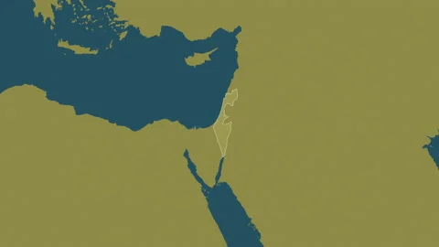 Israel map - glide. Border. Pattern. | Stock Video | Pond5