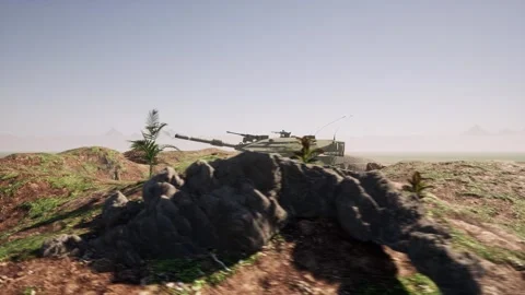 Israel Merkava main battle tank hidden i... | Stock Video | Pond5