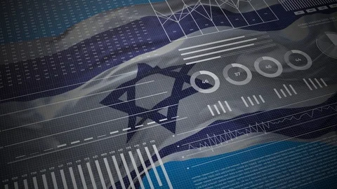 Israel. Statistics, infographics on wavi... | Stock Video | Pond5