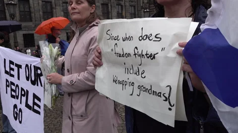 Israel support demonstration, 'freedom f... | Stock Video | Pond5
