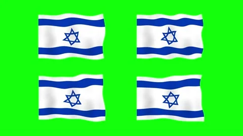 Israel Waving Flag 2D Animation on Green... | Stock Video | Pond5