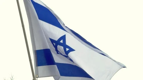 Israeli flag waving in support of Israel... | Stock Video | Pond5