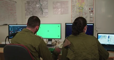 Military Drone Control Room Stock Video Footage | Royalty Free Military ...