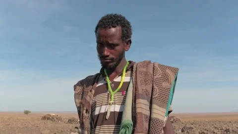 Issa tribe man, Afar region, Yangudi Ras... | Stock Video | Pond5