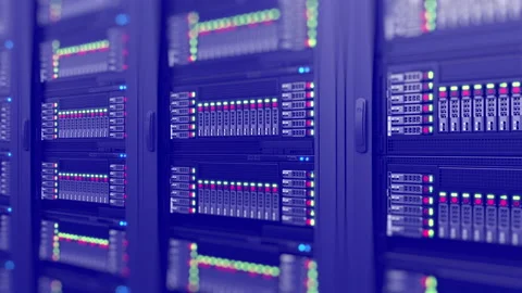 IT engineering, rack servers in the mode... | Stock Video | Pond5