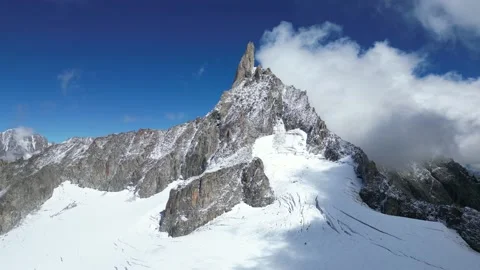 Italian Alps: Mont Blanc, and melting gl... | Stock Video | Pond5