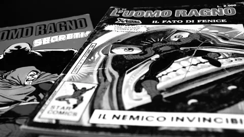 Italian edition of SPIDERMAN comics publ... | Stock Video | Pond5