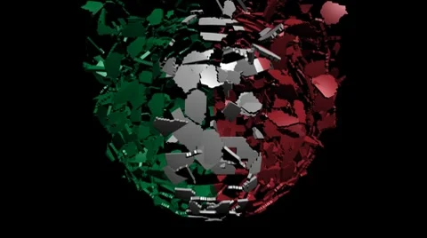 Italian flag sphere converging animation | Stock Video | Pond5