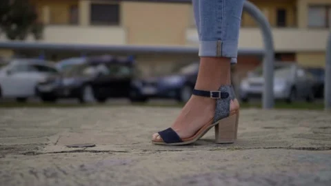 Italian Model feet walking at the seafro... | Stock Video | Pond5