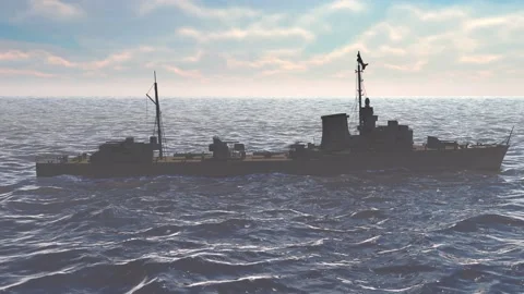 Italian Navy Soldati Class Destroyer Shi... | Stock Video | Pond5