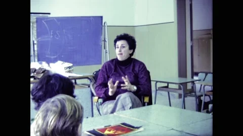 Italy 1969, Teacher lecturing children e... | Stock Video | Pond5