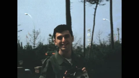 Italy 1971, Boy photographing with old v... | Stock Video | Pond5