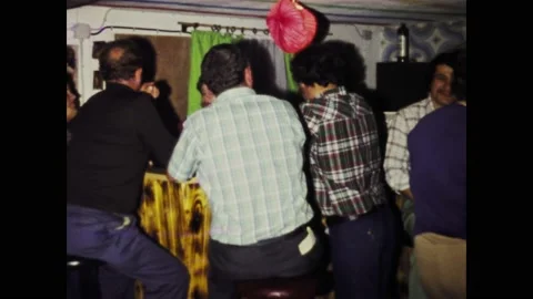 Italy 1975, Happy home party scene 70s | Stock Video | Pond5