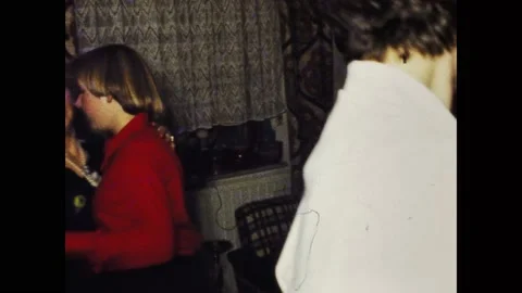 Italy 1975, Happy home party scene 70s | Stock Video | Pond5