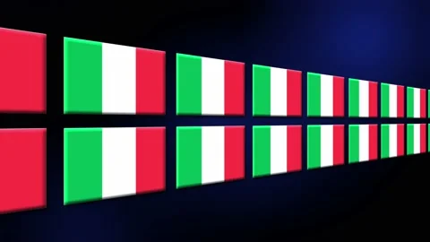 Italy Flag Animated Background 3d Animat... | Stock Video | Pond5