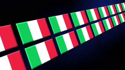 Italy Flag Animated Background 3d Animat... | Stock Video | Pond5