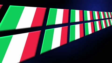 Italy Flag Animated Background 3d Animat... | Stock Video | Pond5