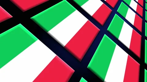 Italy Flag Animated Background 3d Animat... | Stock Video | Pond5